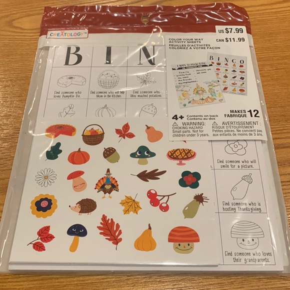 Michaels | Office | Nwt Creatology Thanksgiving Color Your Way Activity ...